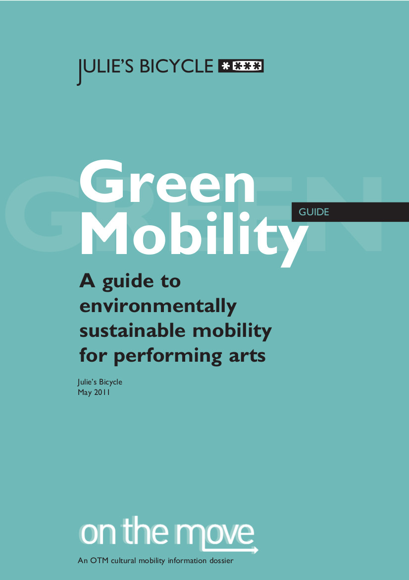 Green Mobility Guide for the Performing Arts | On the Move