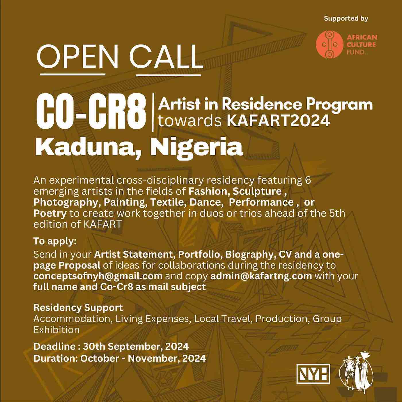 KAFART: Co-Cr8 Artist in Residence Programme 2024 (Nigeria) | On the Move